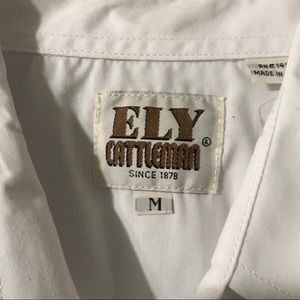 Ely Cattleman | Shirts | Ely Cattleman White Long Sleeve Western Shirt ...